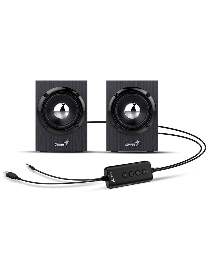 GENIUS SP-HF385BT wood zvucnici crno sivi