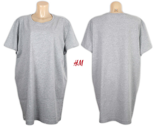 H&M kratka pamučna haljina majica (L/XL)
