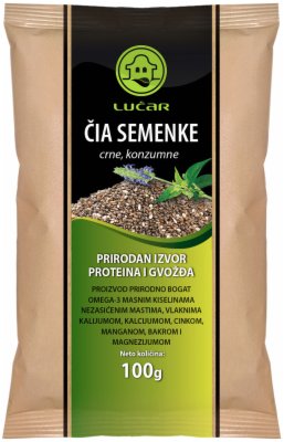 CHIA SEME CRNO LUCAR 100G
CHIA SEME CRNO LUCAR 100G