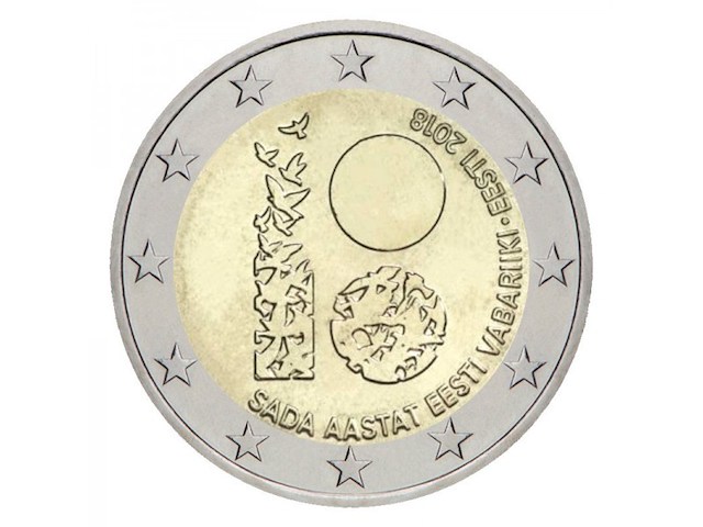 Estonija 2 EUR 2018. UNC