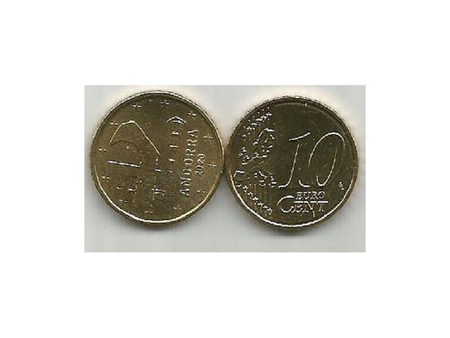 Andora 10 euro cent 2020. UNC