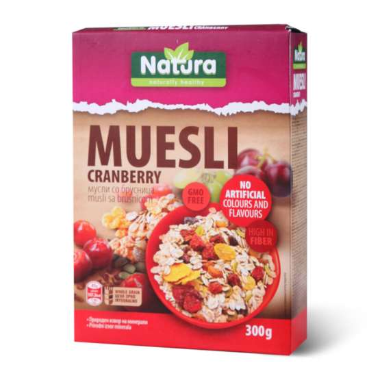 Musli NATURA sa brusnicom 300g