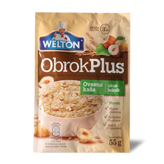 Ovsena kaša OBROK PLUS lešnik 55g