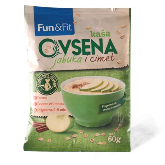 Ovsena kaša FUN&FIT jabuka i cimet 60g