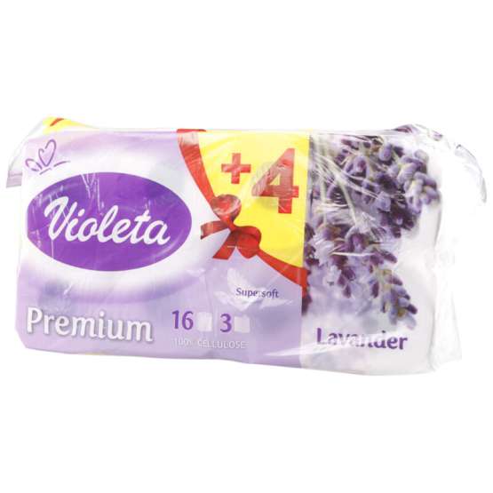 Toalet papir VIOLETA troslojni Lavanda 16/1 (12+4)