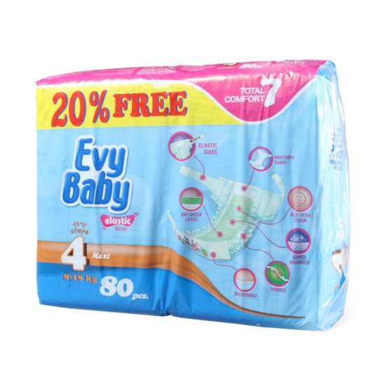 Pelene za decu EVY BABY giant 4 maxi 7-18kg 80kom