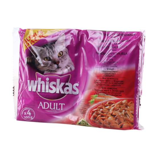 Hrana za mačke WHISKAS trad. jela u sosu kesa 400g