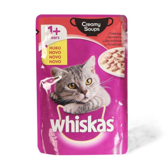 Hrana za mačke WHISKAS kesica,Creamy Soups gov.85g