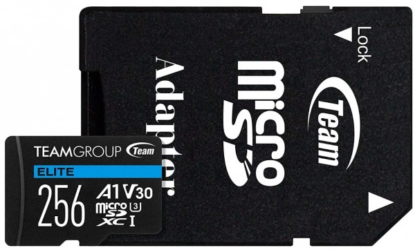 MICRO SDXC 256GB ELITE +SD Adapter TEAUSDX256GIV30A103