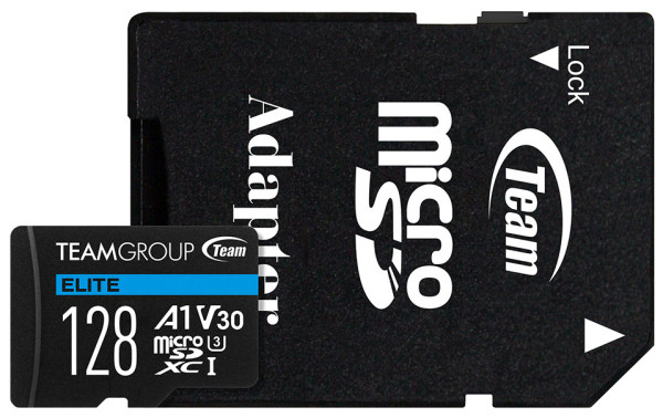 MICRO SDXC 128GB ELITE +SD Adapter TEAUSDX128GIV30A103