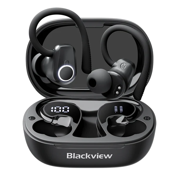 BEŽIČNE SLUŠALICE SA ZAKAČKOM ZA UŠI BLACKVIEW AIRBUDS 60 BLACK/BT 5.3/USB TYPE-C/IPX4(SLUŠALICE)