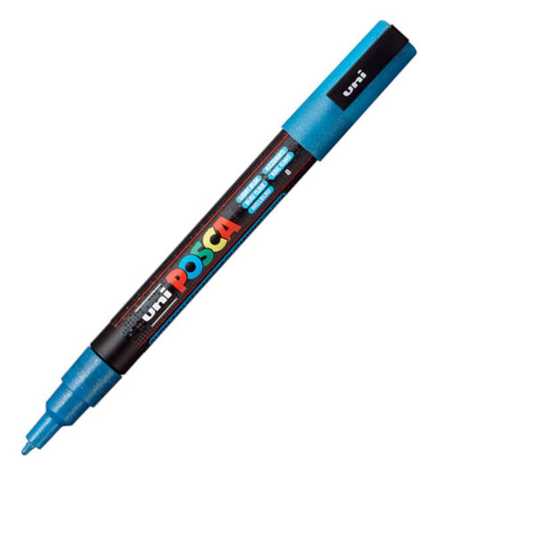 UNI Akrilni Marker POSCA 0.9-1.3mm (PC-3ML Svetlo plava šljokice)