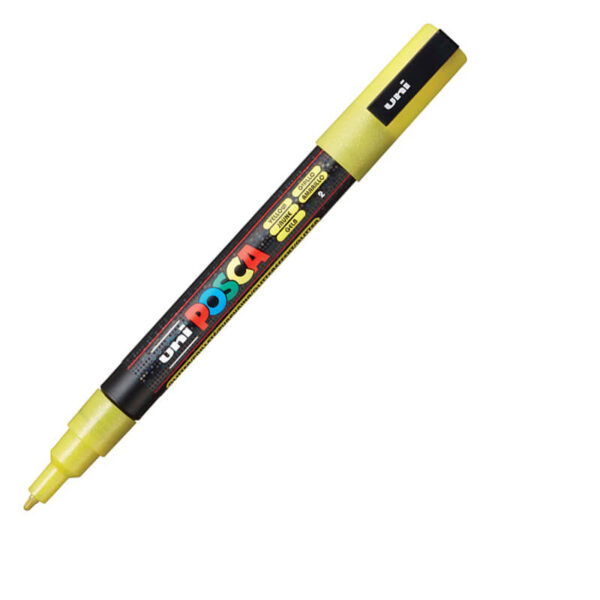 UNI Akrilni Marker POSCA 0.9-1.3mm (PC-3ML Žuta šljokice)
