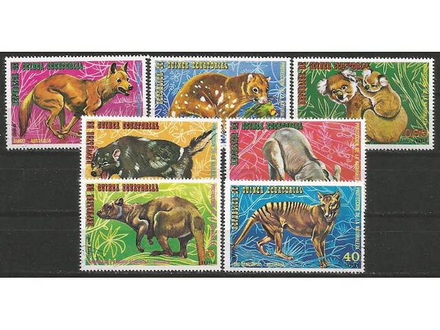 Ekvatorijalna Gvineja,Fauna 1974.,žigosano