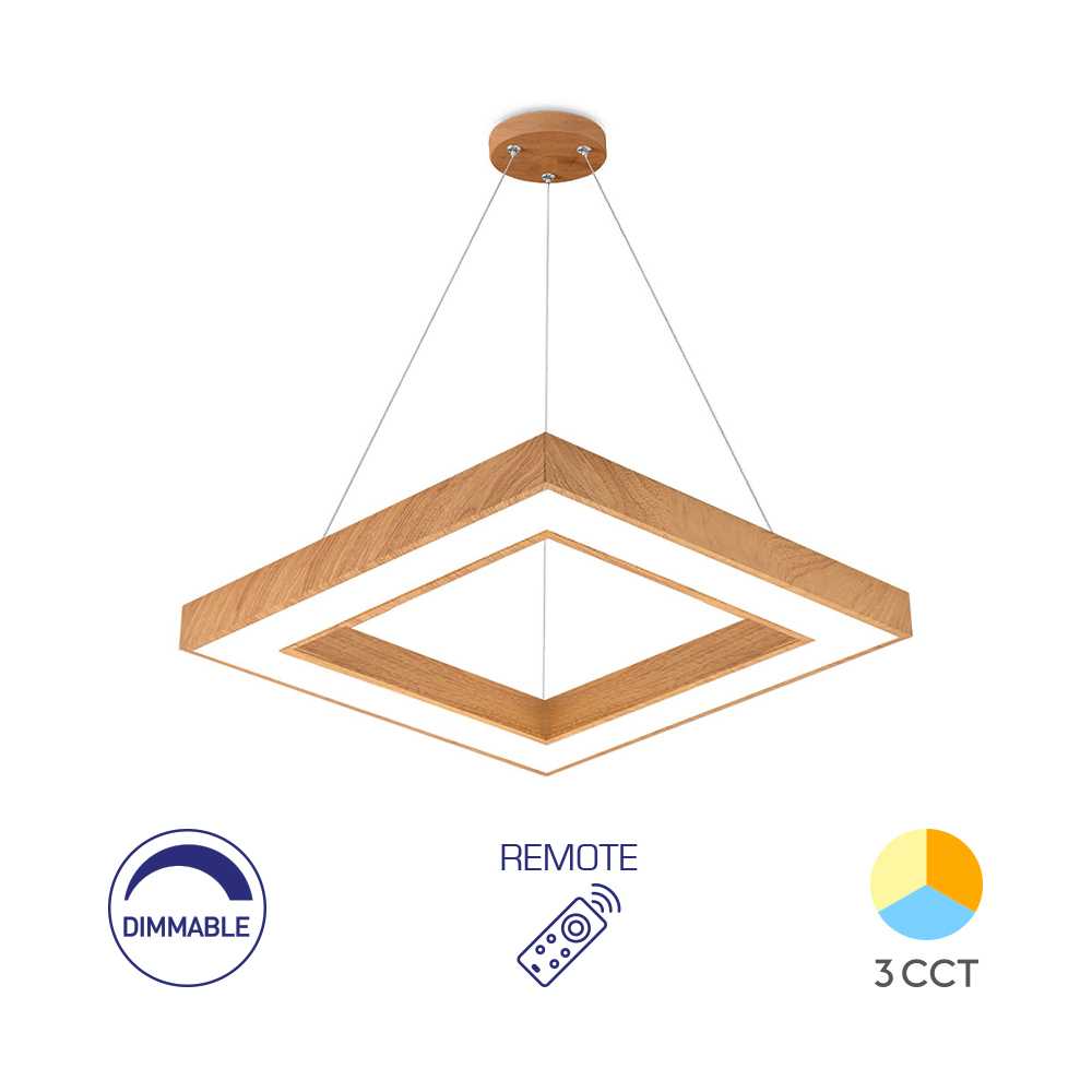 LED VISILICA BLADE KVADRATNA DRVO 45W SA DALJINSKOM KOMANDOM