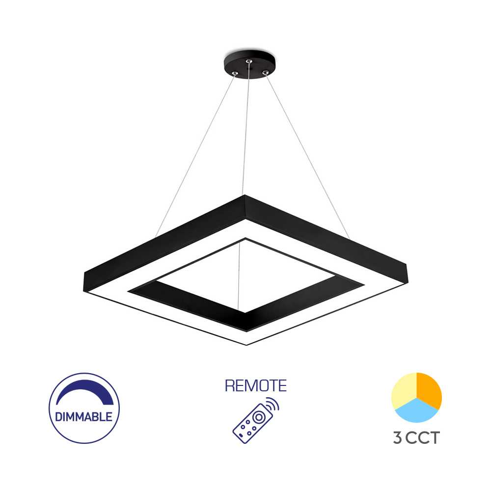 LED VISILICA BLADE KVADRATNA CRNA 45W SA DALJINSKOM KOMANDOM