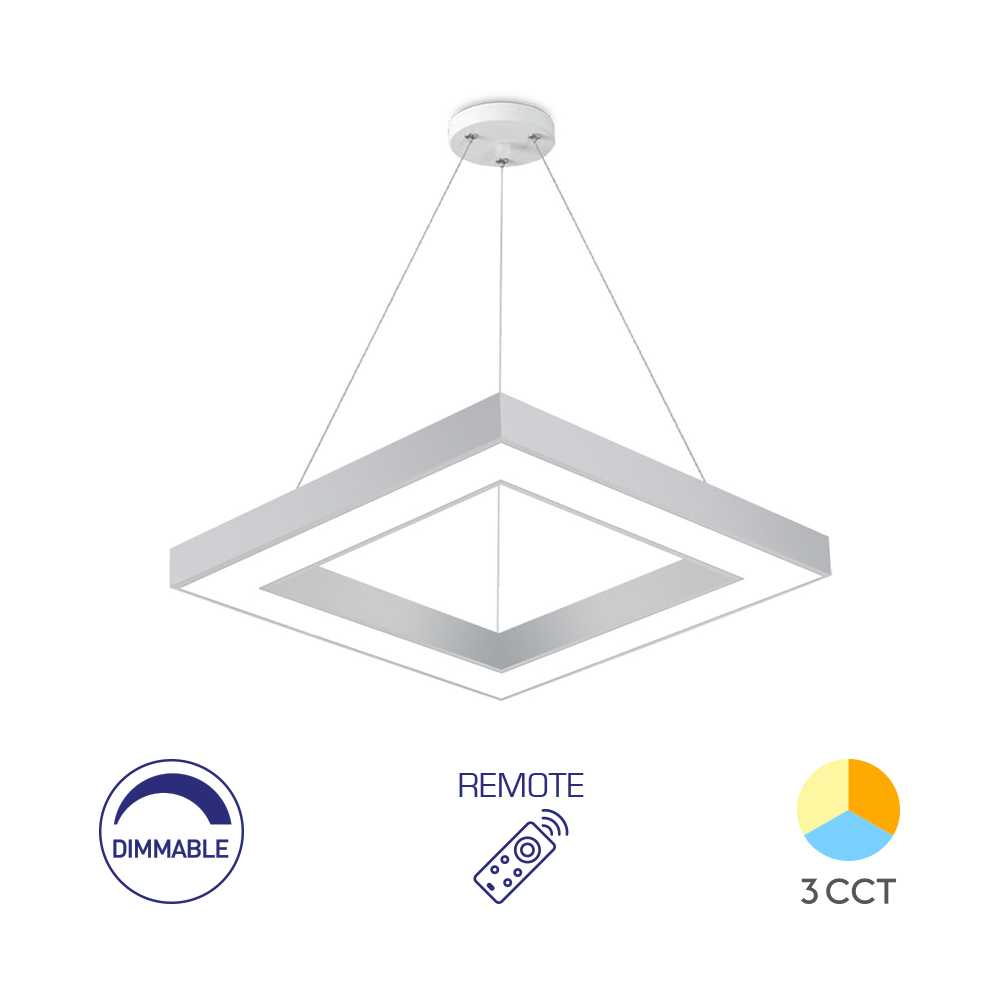 LED VISILICA BLADE KVADRATNA BELA 45W SA DALJINSKOM KOMANDOM