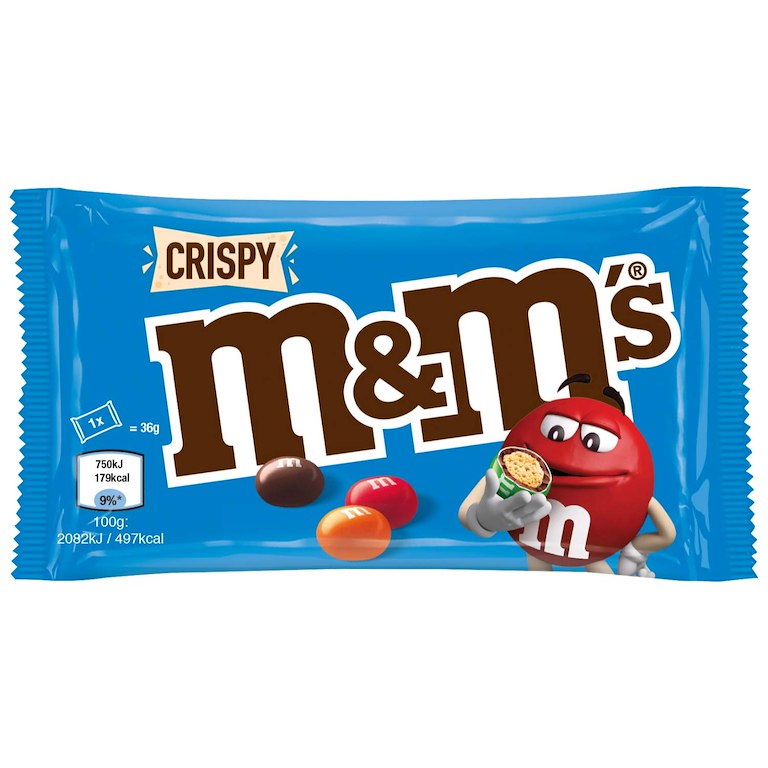 M&m bombone m&m crispy 36g mars m&m