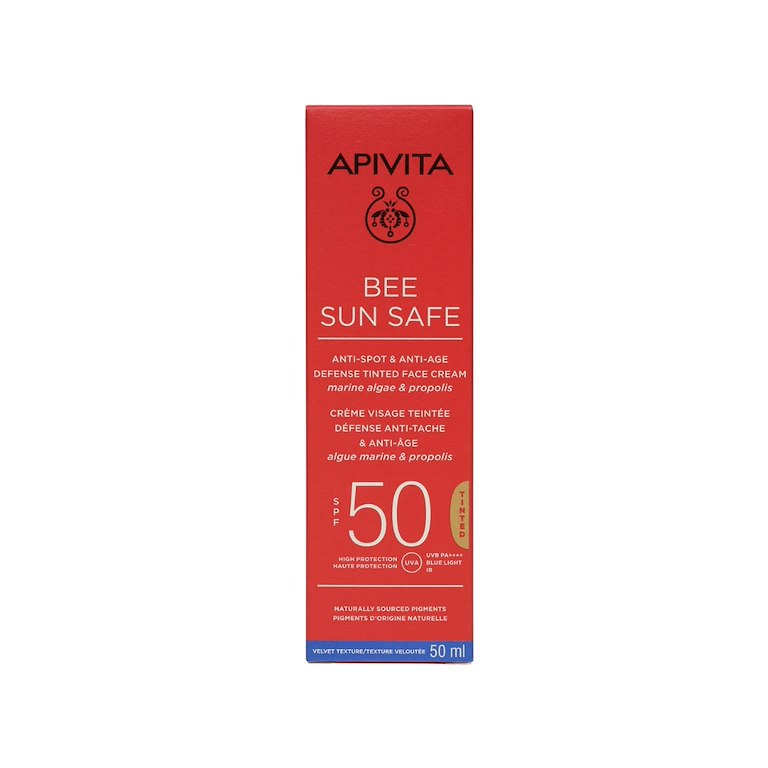 APIVITA BEE SUN SAFE Tonirana Gel Krema za Lice za Zaštitu od Sunca SPF50 50 mL