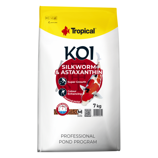 Tropical Koi Silkworm Astaxanthin pellet size S 7KG