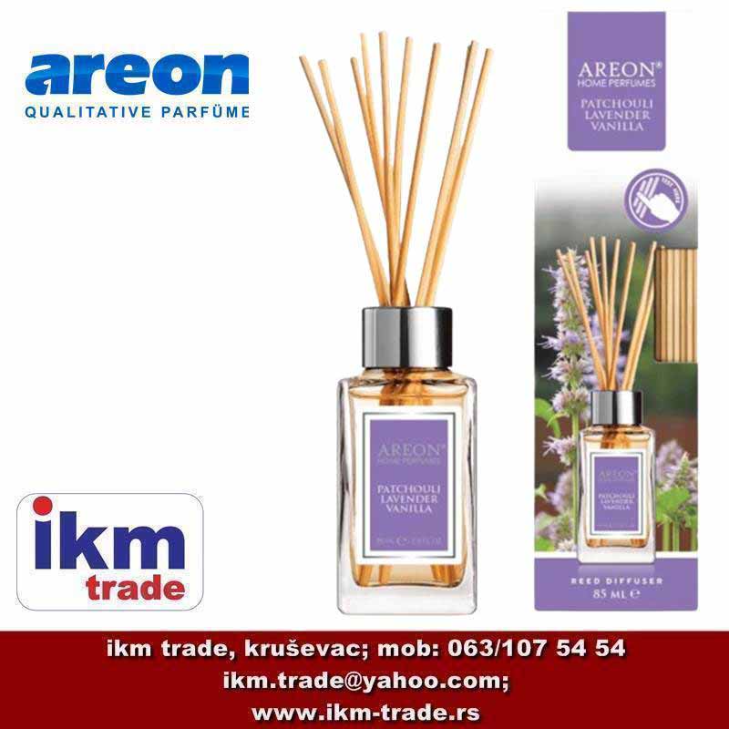 AREON HOME PERFUME – CLASSIC – PATCHOULI, LAVANDER, VANILLA – osveživač prostora sa štapićima PAČULI, LAVANDA, VANILA 85ml