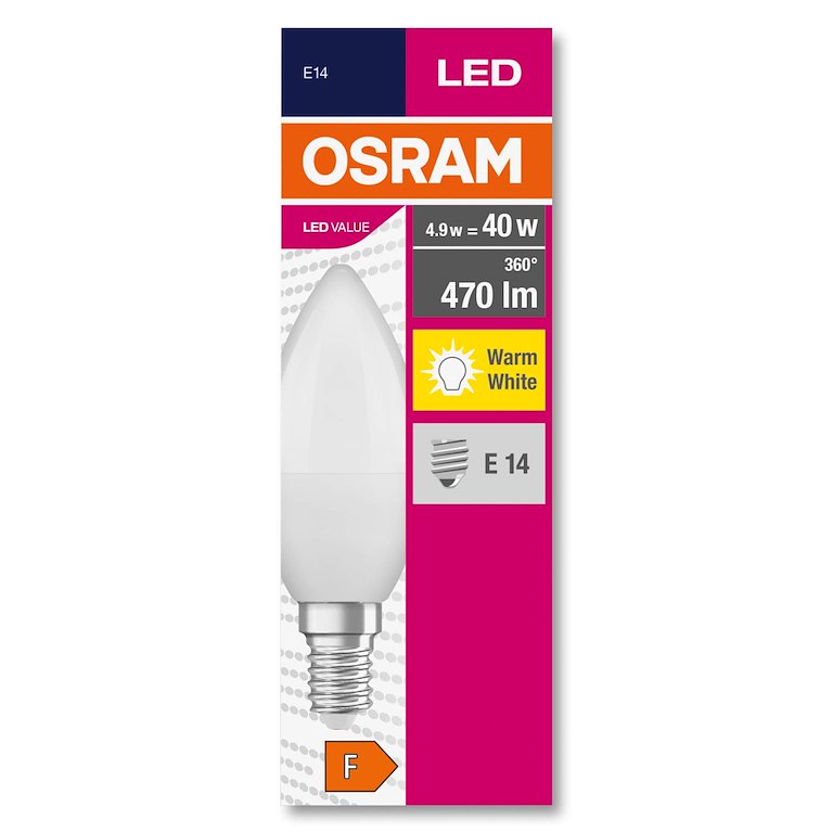 Sijalica LED E14 4.9W 40W 2700k Osram