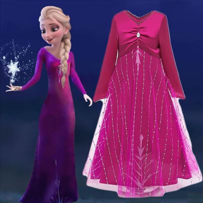 Novo Elza Frozen 2 haljina kostim ciklama