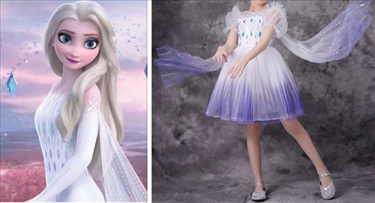Elza Frozen 2 kostim kostimi haljina bela 2