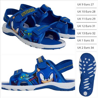 Sonic sandale,EU,naručivanje,brojevi na slici