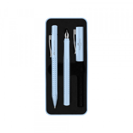 Faber Castell 201524 FC set Grip 2010 hem.ol.+naliv pero M sky blue ( H501 )