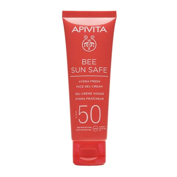 Apivita Bee sun safe hydra fresh gel krema za lice spf50 50 ml