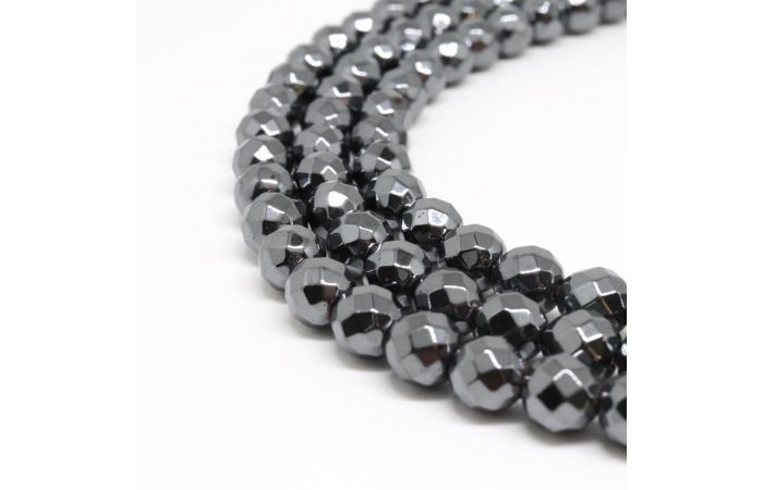 Hematit perle 2 mm faset , boja hematit, Cena je data za 1 niz od oko 39cm, Niz sadrži oko 200 perli ( 2131291 )
