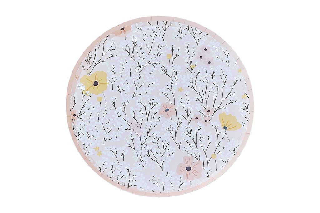 Tanjiri Pink floral 25cm – 8 kom