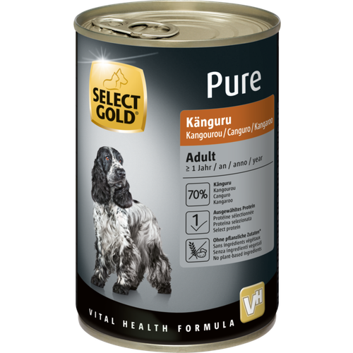 Select Gold Dog Pure Adult kengur 400 g konzerva