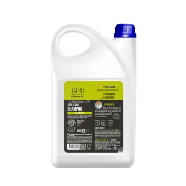 Tauro Pro Line Pure Ultra Natural White Coat Care Deep Clean Shampoo 3.785 l