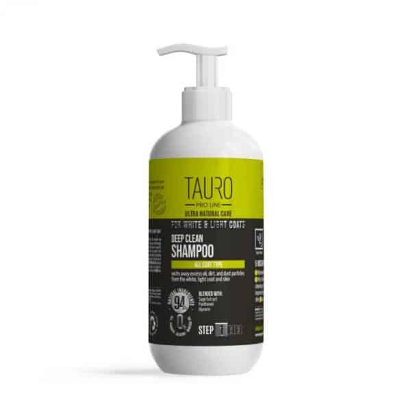 Tauro Pro Line Pure Ultra Natural White Coat Care Deep Clean Shampoo 400 ml