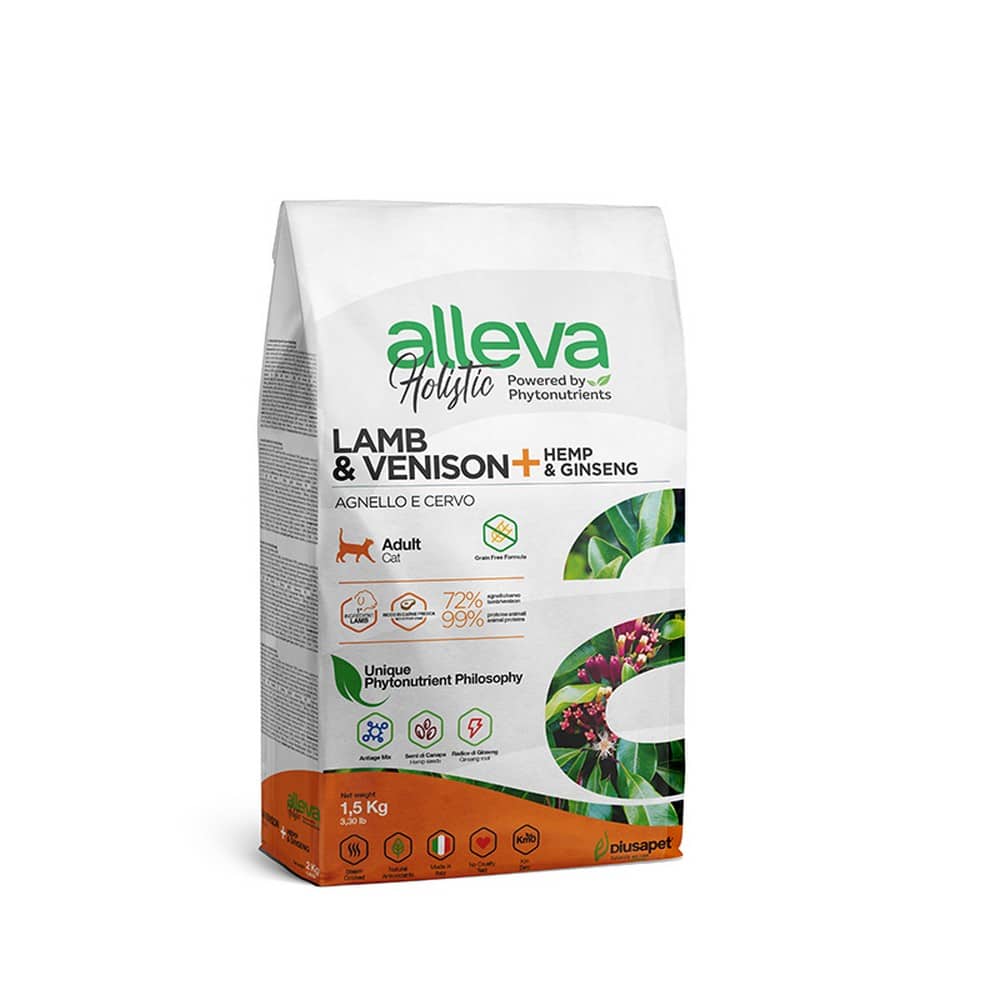 Alleva Holistic Cat Adult Lamb & Venison + Hemp & Ginseng 10 kg