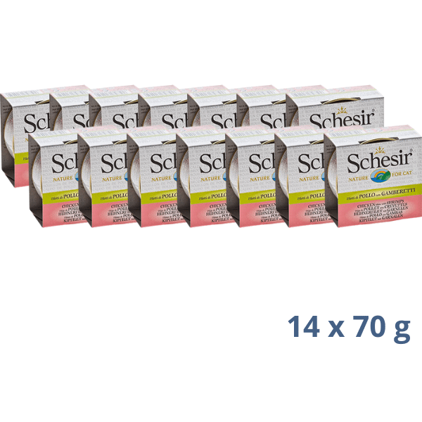 Schesir Cat – Brodet Piletina i Gambori 980 g