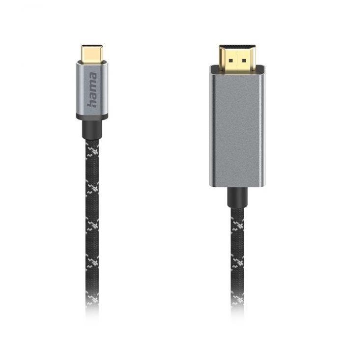 Hama video kabl USB-C na HDMI, 4K, 1.50m, alu