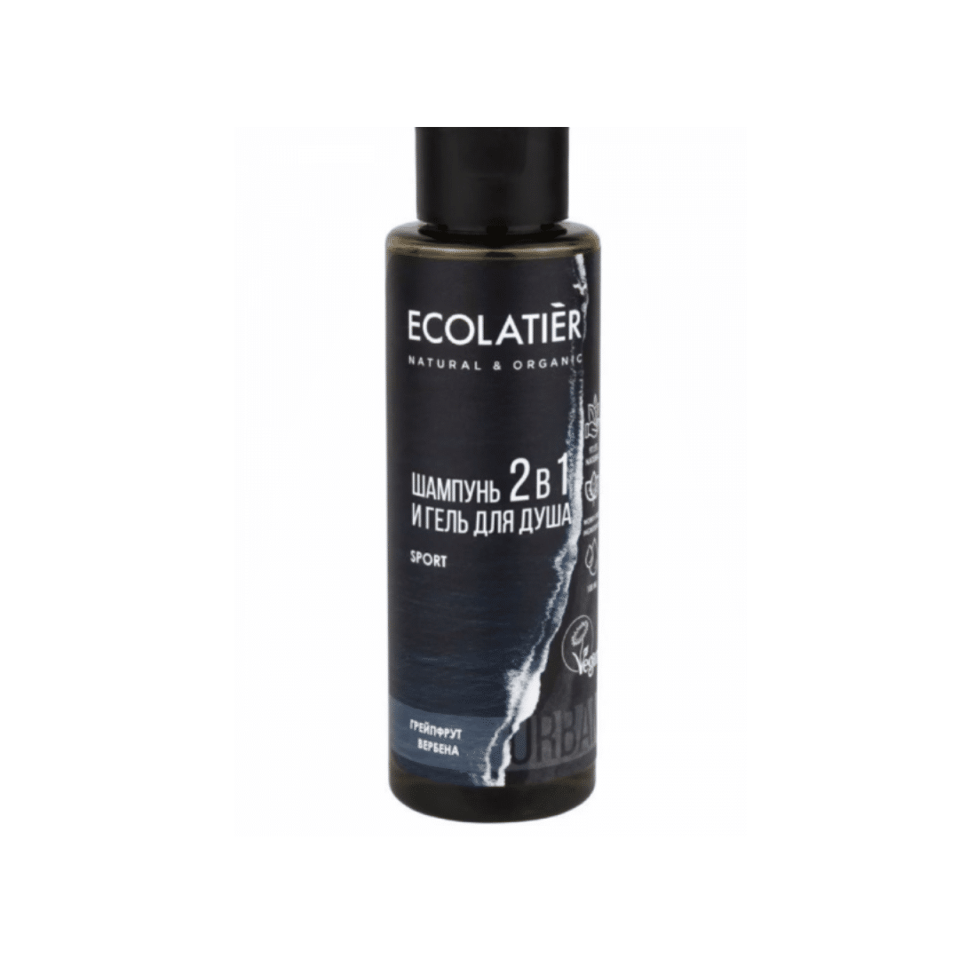 ECOLATIER Muški gel za tuširanje i šampon 2 u 1 GREJPFRUT I VRBENA 100ml