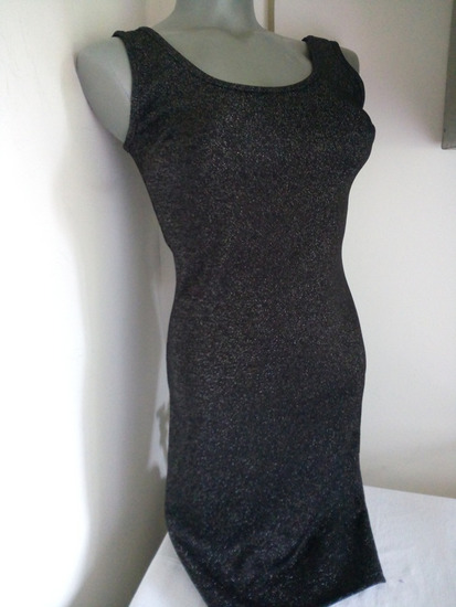 Nova Easy price crno srebrna haljina S