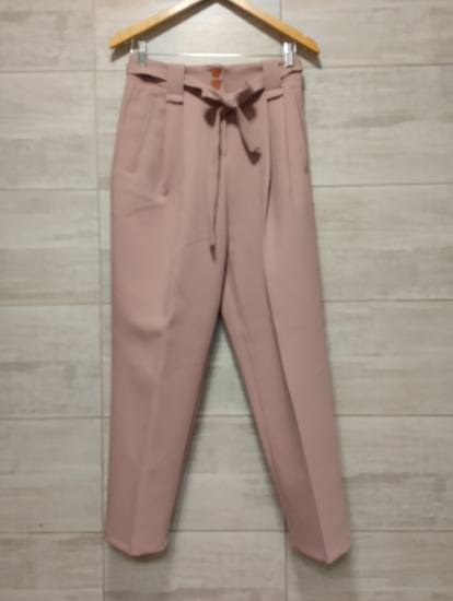 DILVIN puder roze high rise pantalone