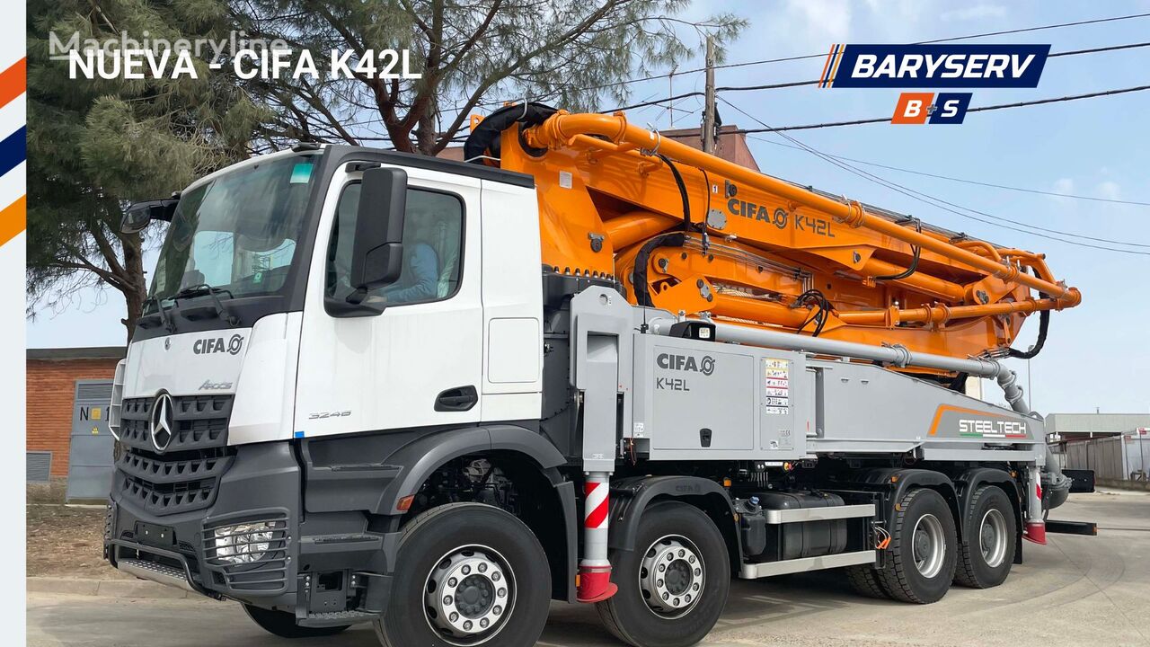 Nova CIFA CIFA-BARYSERV K42L Steeltech sobre Mercedes-Benz 3246 Arocs pumpa za beton