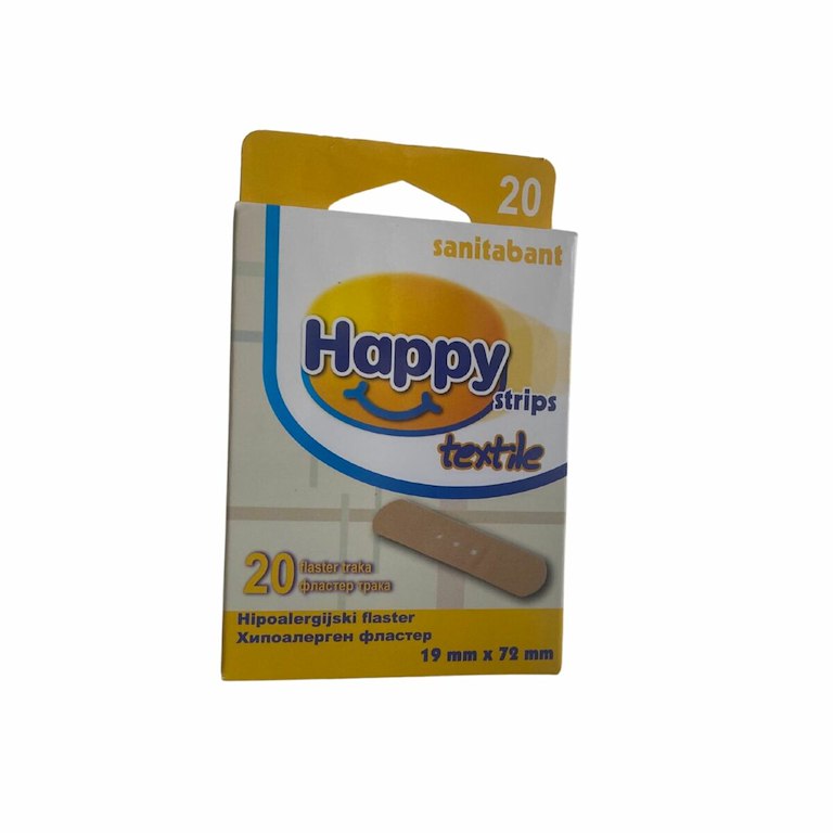 Flasteri Happy Strips Textil 20 komada