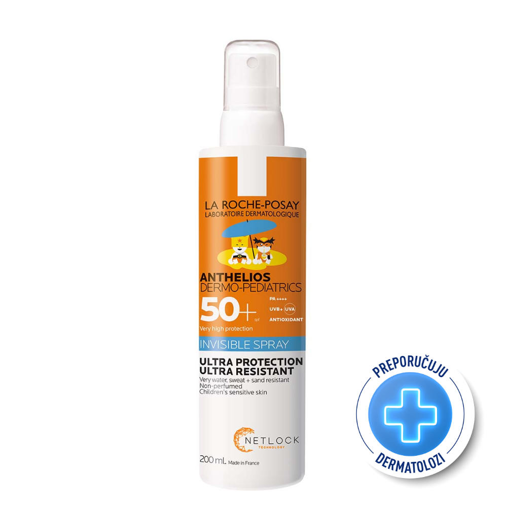 La Roche-Posay ANTHELIOS DP Nevidljivi sprej za zaštitu od sunca za osetljivu kožu dece SPF50+, 200 ml