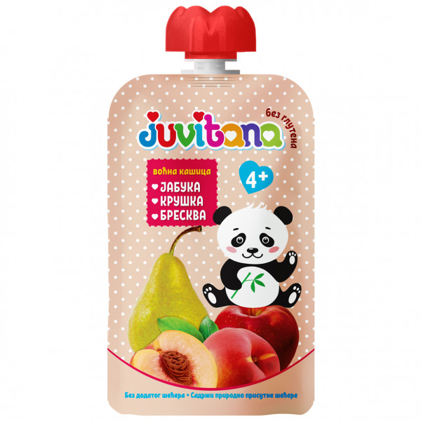 Juvitana pouch jabuka kruška i breskva 100g