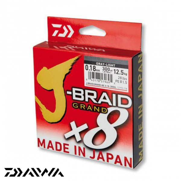 J-BRAID Grand X8 0.06mm 135m Gray-Light (12793-006)