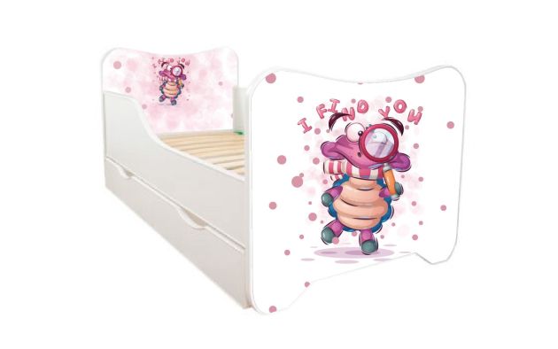 ABC Beds Dečiji Krevet sa Fiokom 160X80 cm Kornjača Istražuje