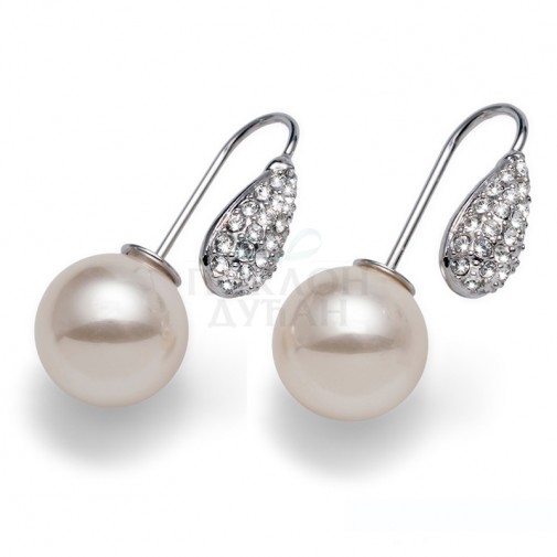 Ženske Oliver Weber Dual Crystal mindjuše sa belim swarovski perlama