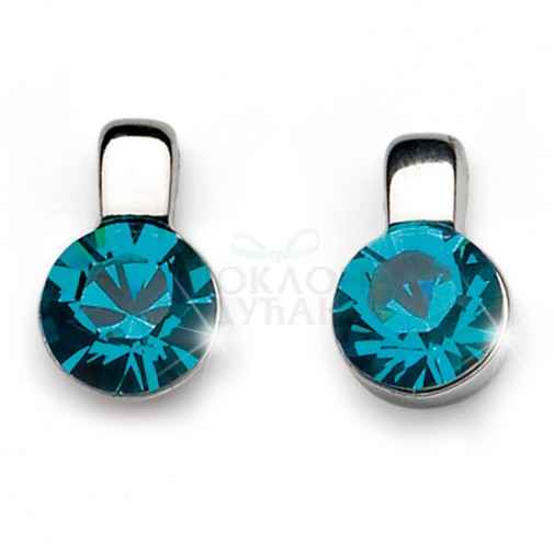 Ženske Oliver Weber Beat Blue Zircon mindjuše sa swarovski plavim kristalom